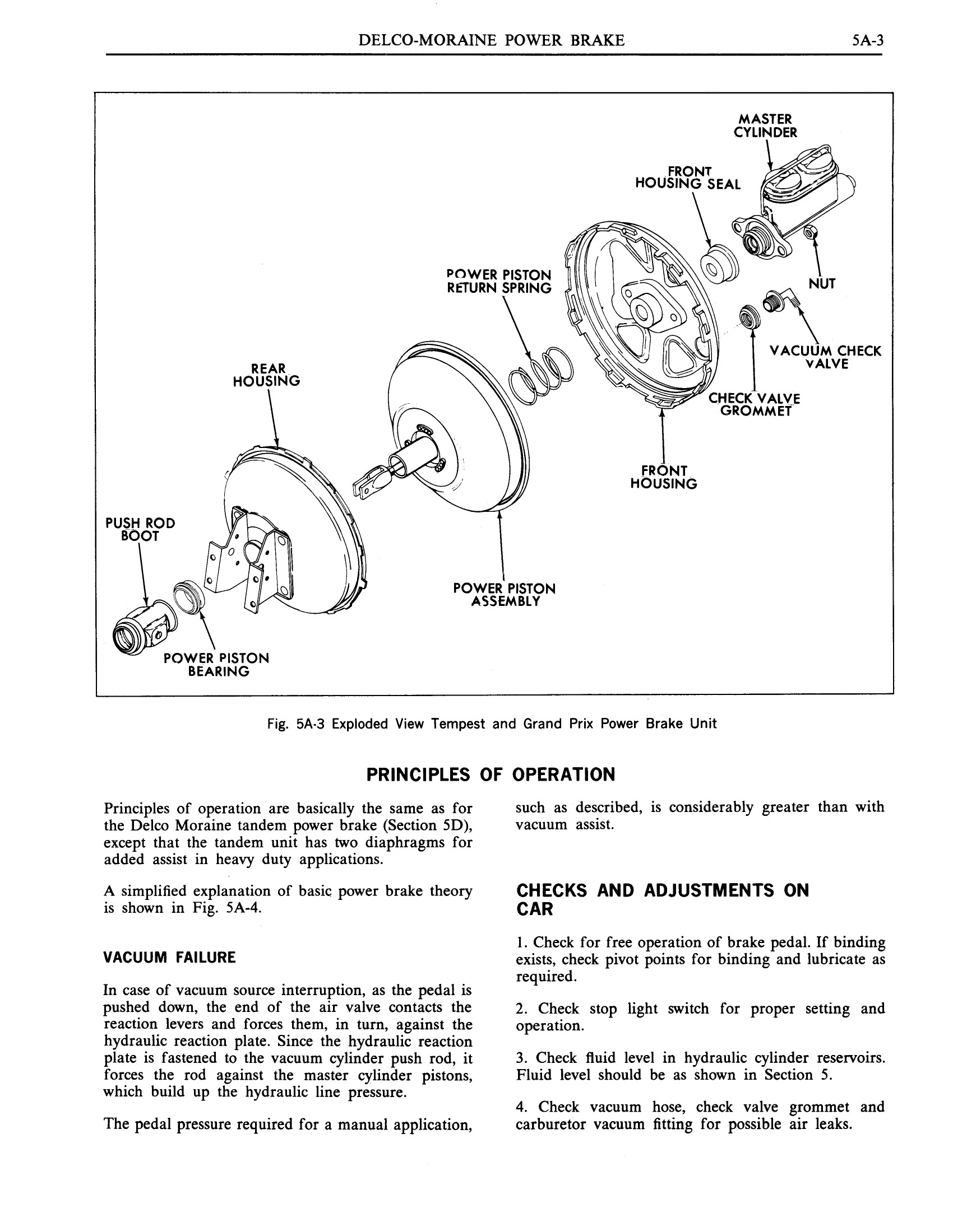 1970 Pontiac Chassis Service Manual - Delco Power Brakes Page 3 of 13